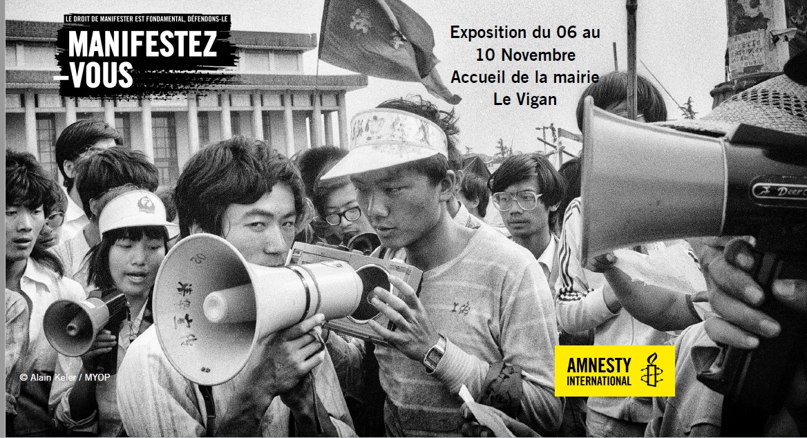 Exposition "Droit de manifester" au Vigan - AMNESTY FR